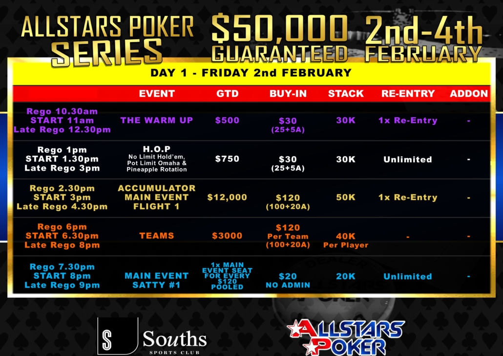 SQ Allstars Poker SERIES – All Stars Poker
